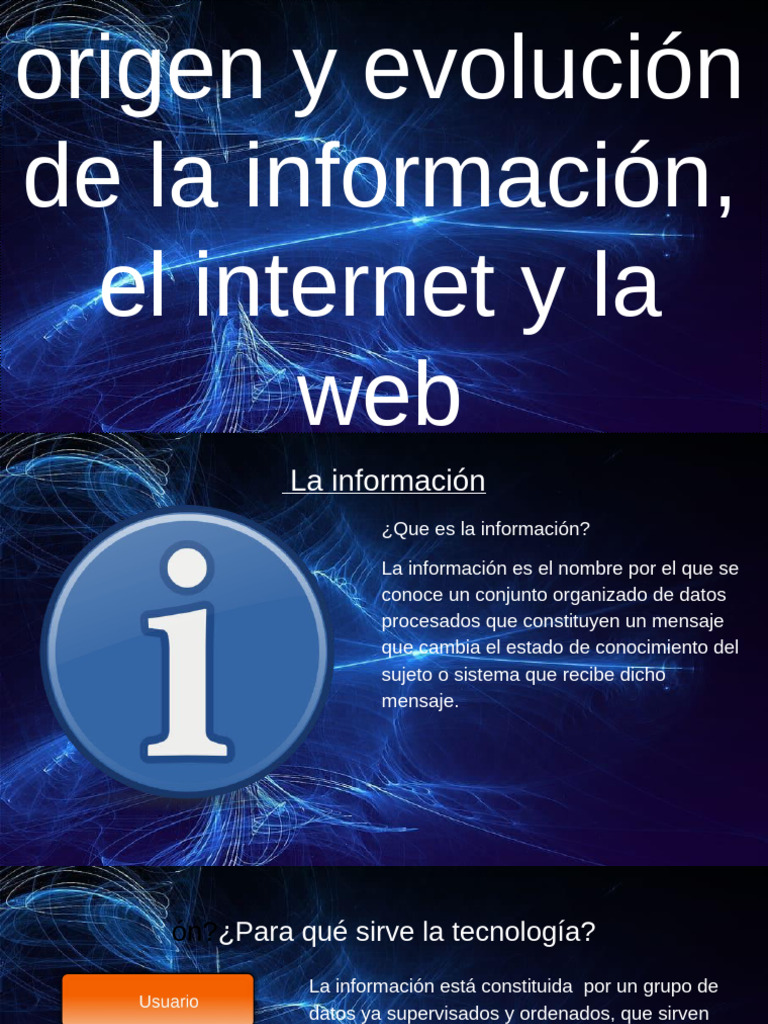 Origen y Evolución de La Información, El Internet y La Web | PDF ...