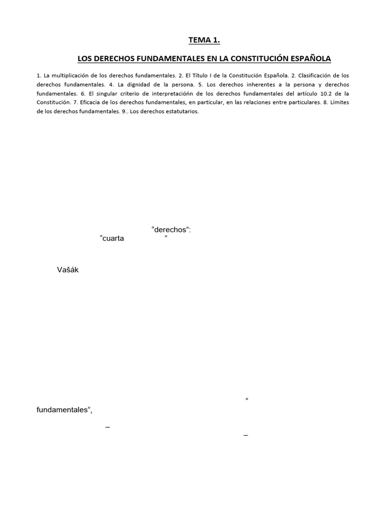 Derechos Fundamentales en la CE Española | PDF | Derechos | Ciencias ...