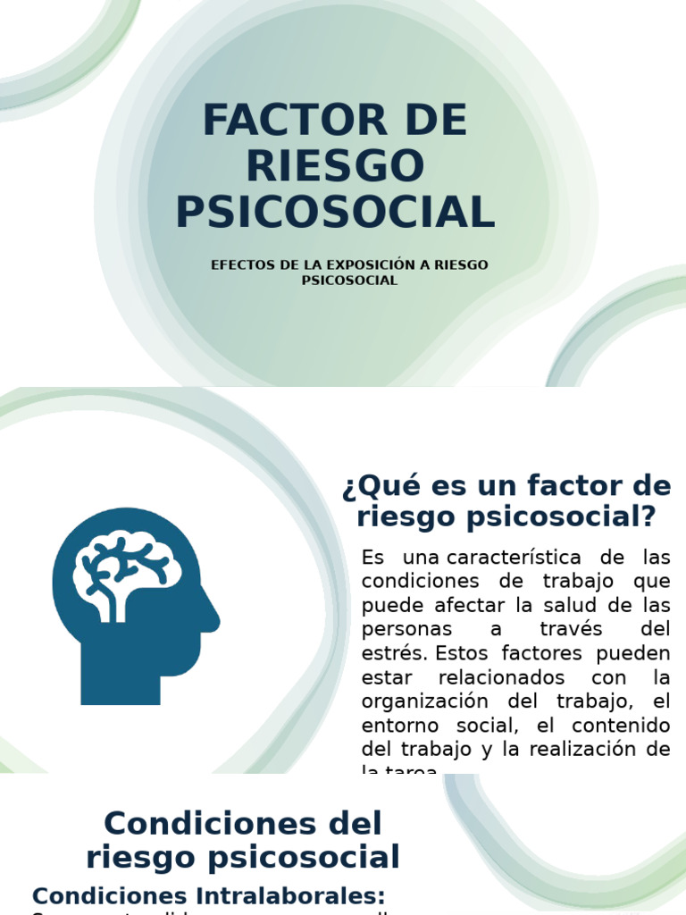 Capacitacion - Factor de Riesgo Psicosocial | PDF
