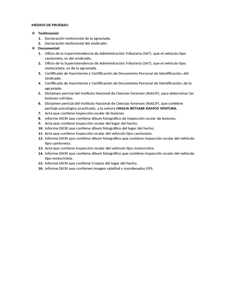 Medios de Pruebas | PDF | Derecho