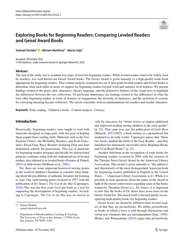 Exploring Books For Beginning Readers | PDF