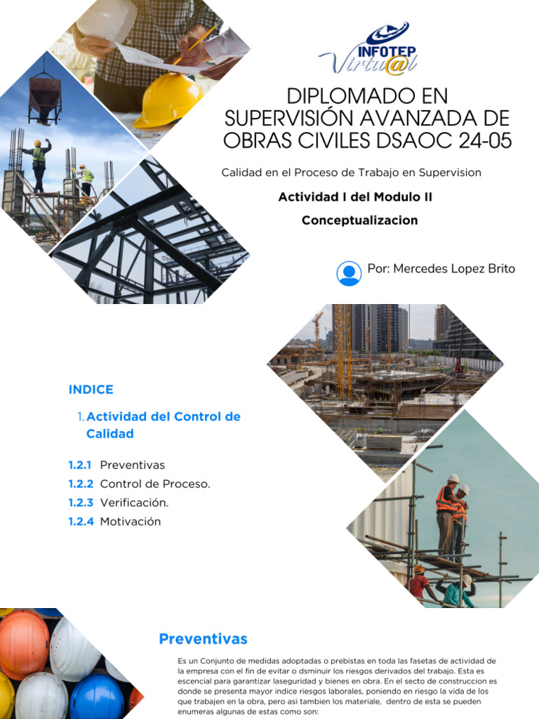 Presentación Obra Civil y Edificación Fotográfico Azul | PDF