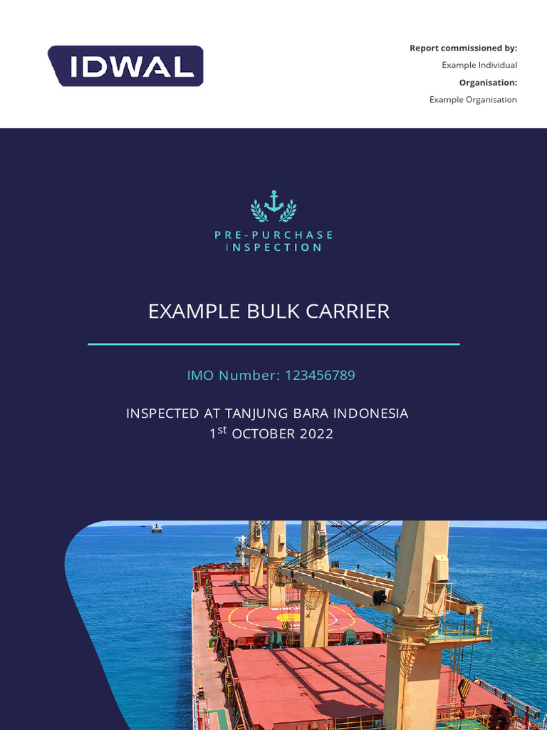 1.IdwalPrePurchaseReport BulkCarrier Sample | PDF