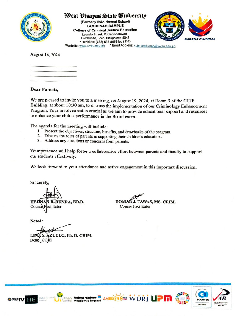 Invitation Letter Cec | PDF