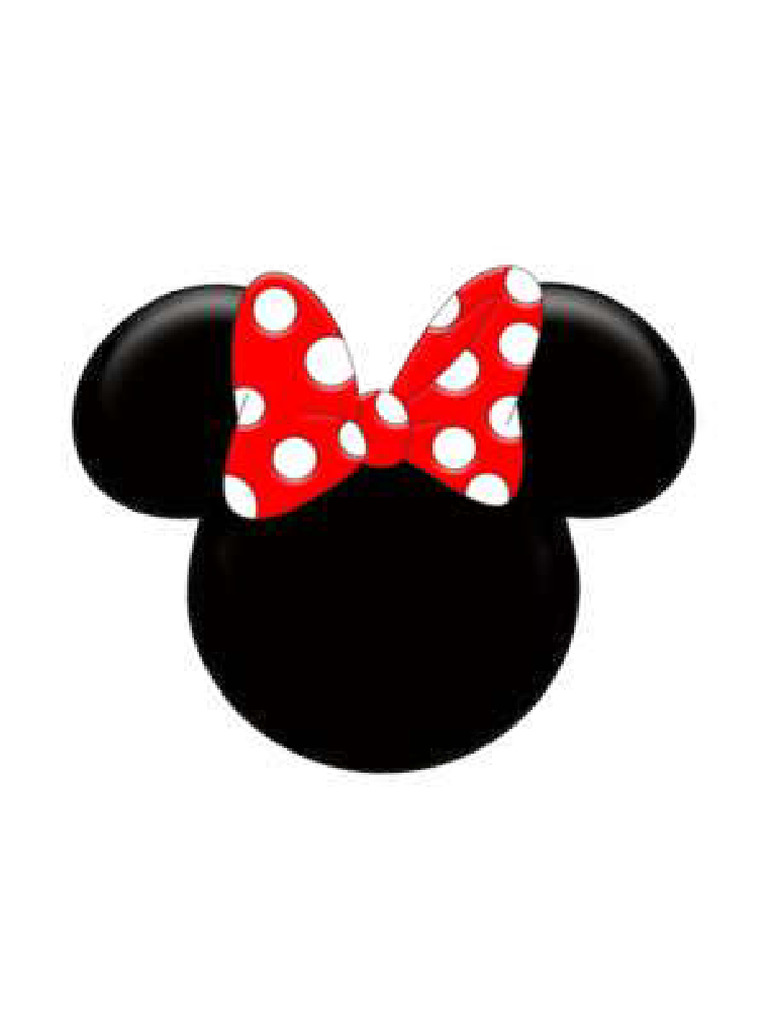Minnie Logo PNG Elementos Silhueta Preta Laco Vermelho 300x300 | PDF