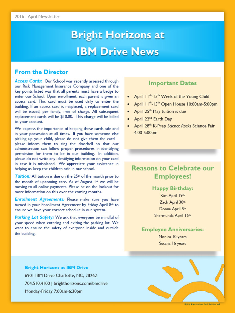 April Newsletter 2016 | PDF
