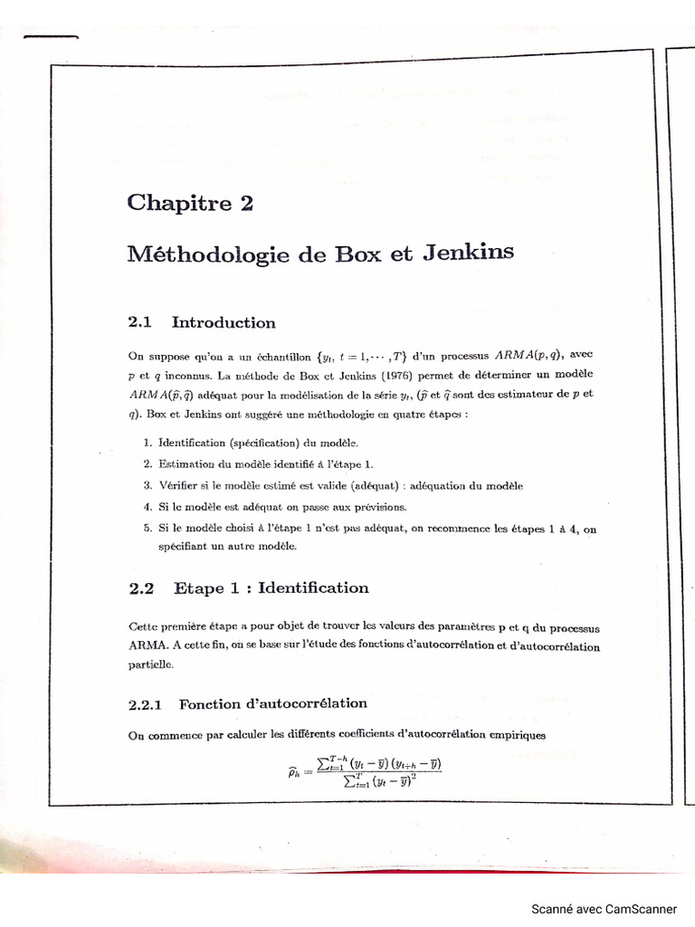 Box & Jenkins | PDF