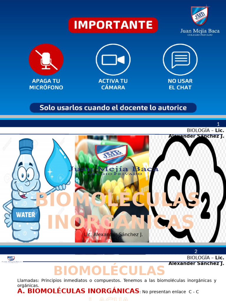 Bio - Tema 03 - Biomoléculas Inorgánicas | PDF