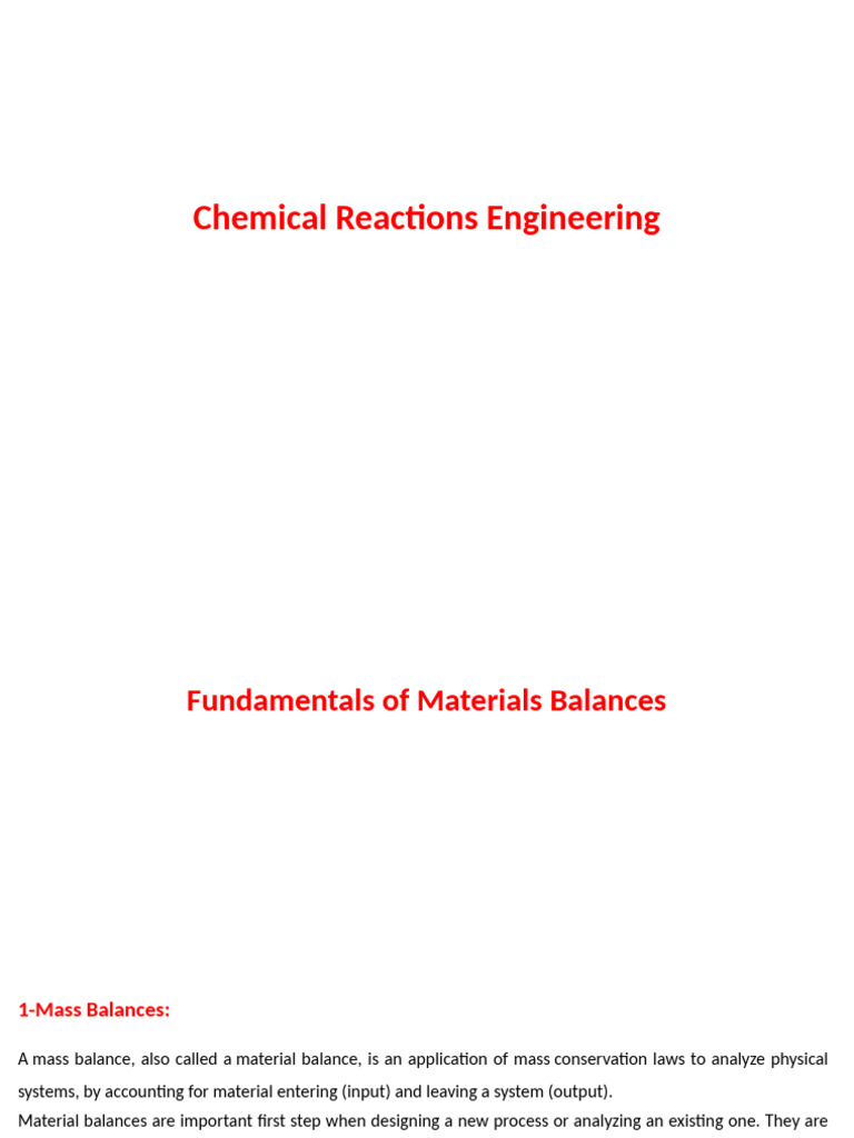 Chemical Reactor Engineering | PDF