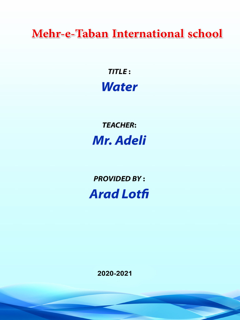 Arad Lotfi - Water | PDF