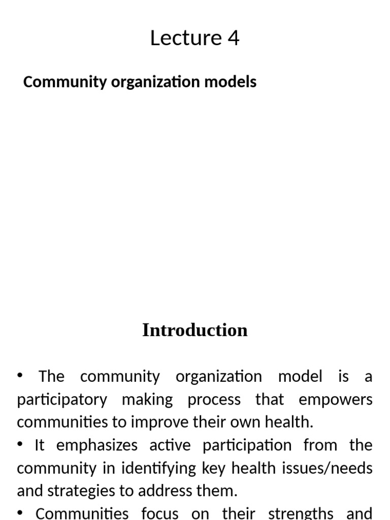 Lecture 4.community Organization Models | PDF