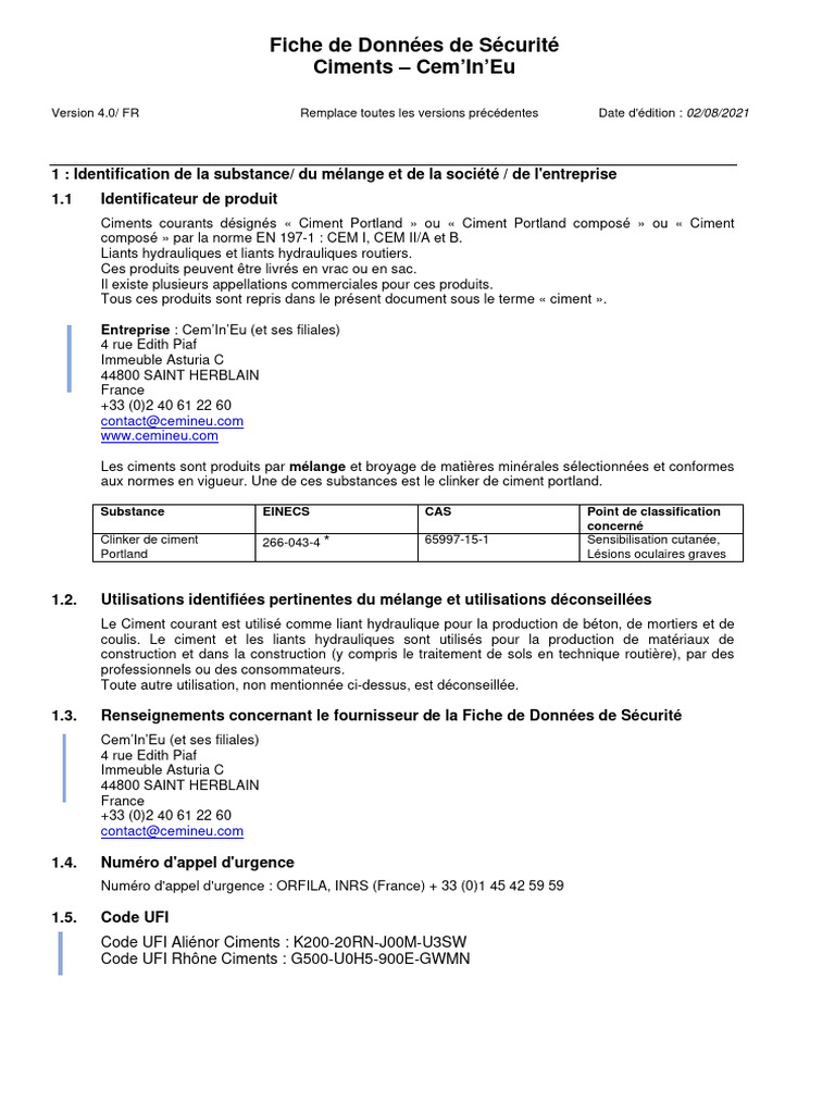 FDS Ciments | PDF