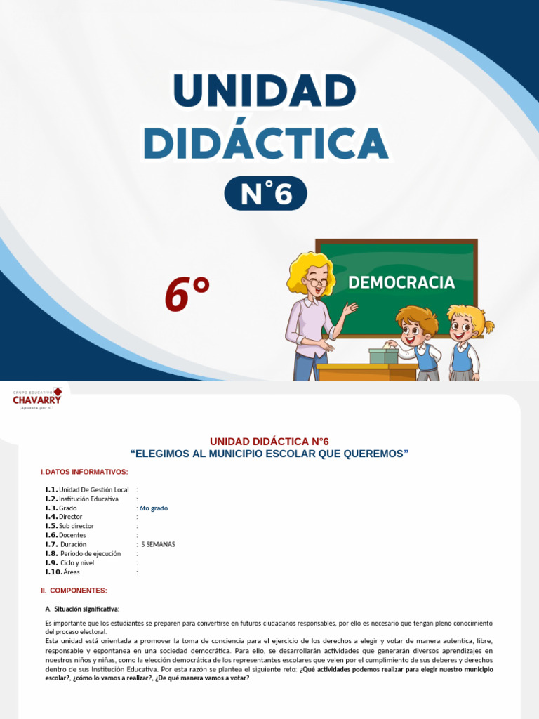 Unidad N°6 - 6to Grado | PDF | Hipótesis | Ciencias sociales