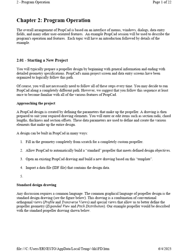 Chapter 2: Program Operation: 2.01 - Starting A New Project | PDF