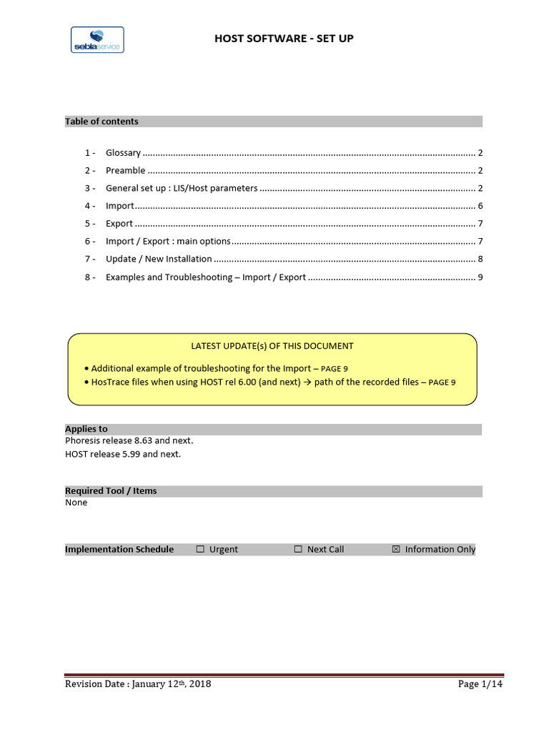 HOST Module - Set Up | PDF
