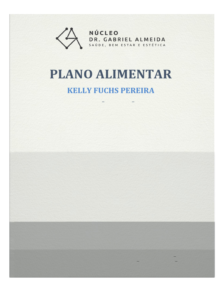 Plano Alimentar - Kelly Fuchs Pereira | PDF