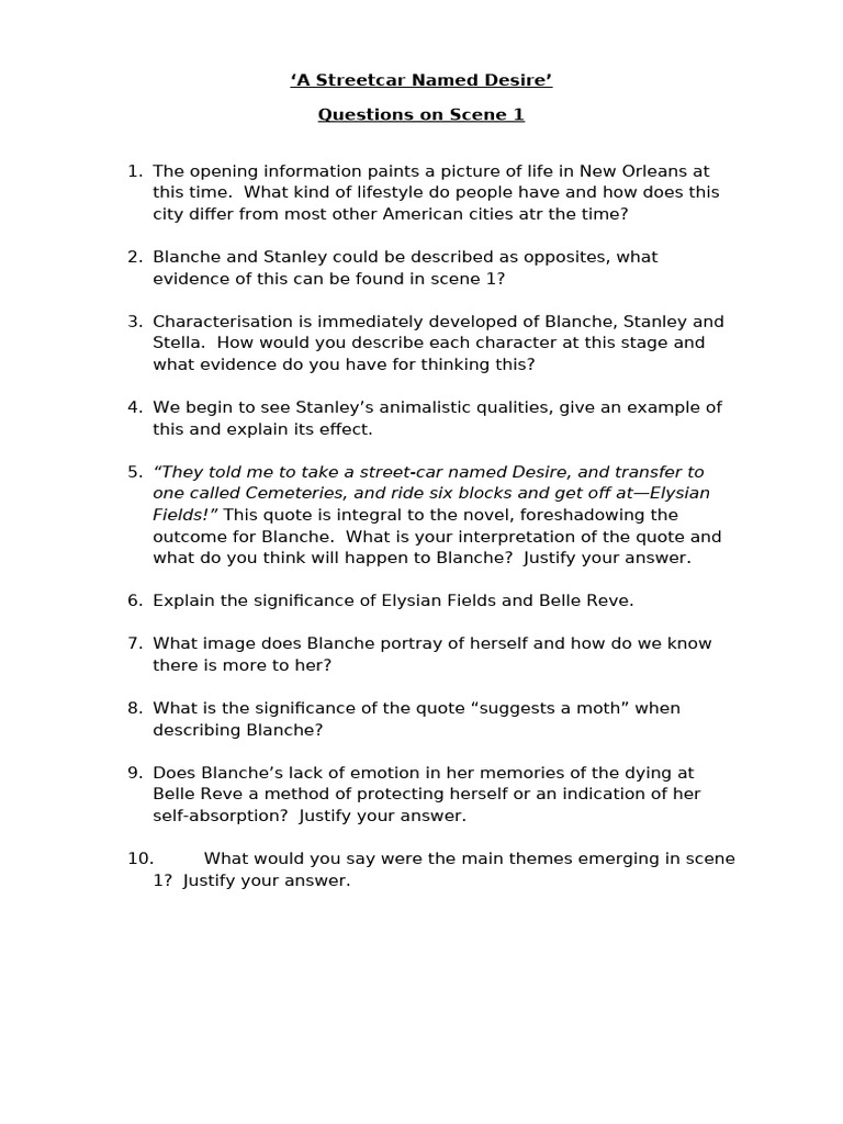 A-Streetcar-Named-Desire-questions-scene-1 | PDF