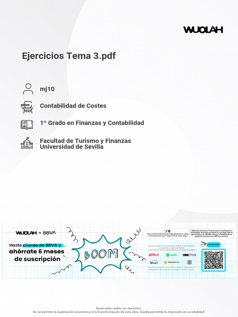 Wuolah Free Ejercicios Tema 3 | PDF