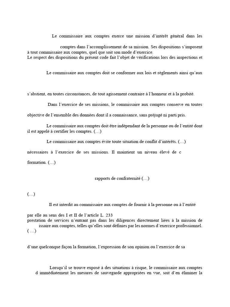 Code de Deontologie Du Comptable | PDF