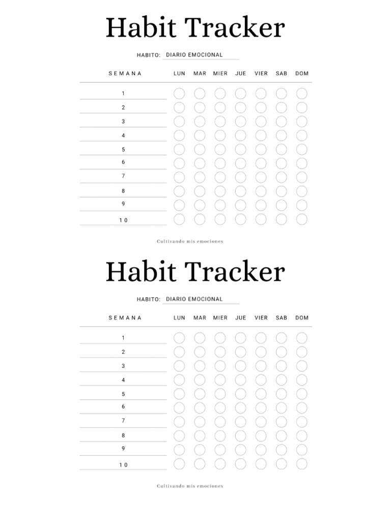 Habit Tacker | PDF