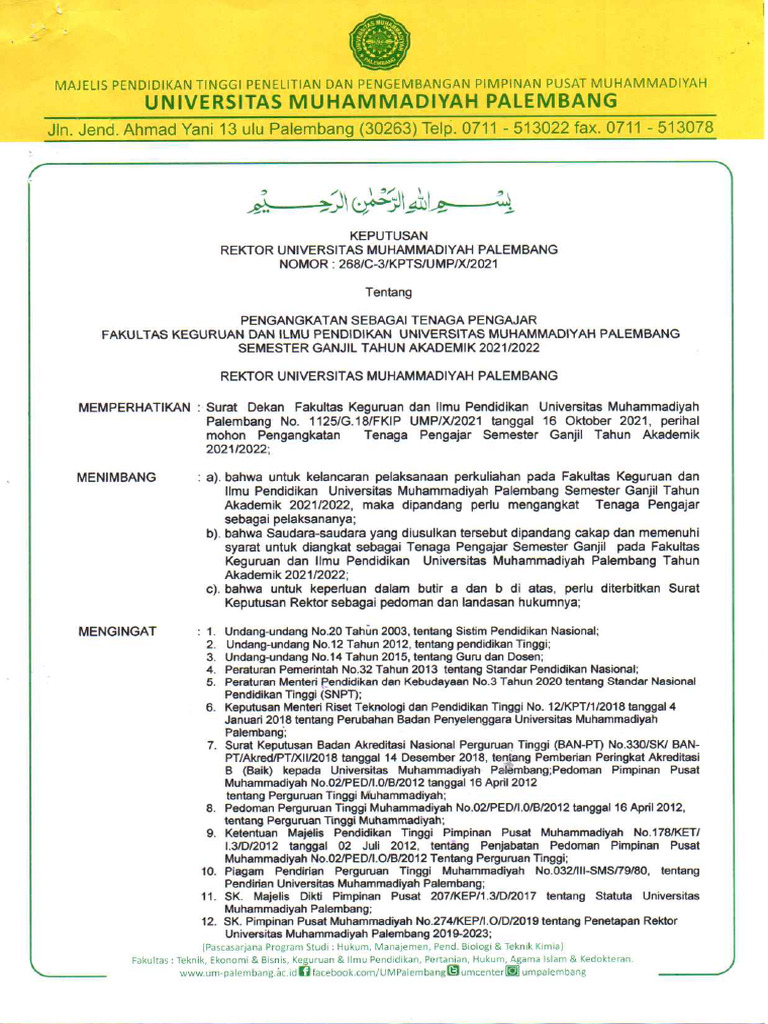 SK Mengajar Ganjil 2021-2022 | PDF