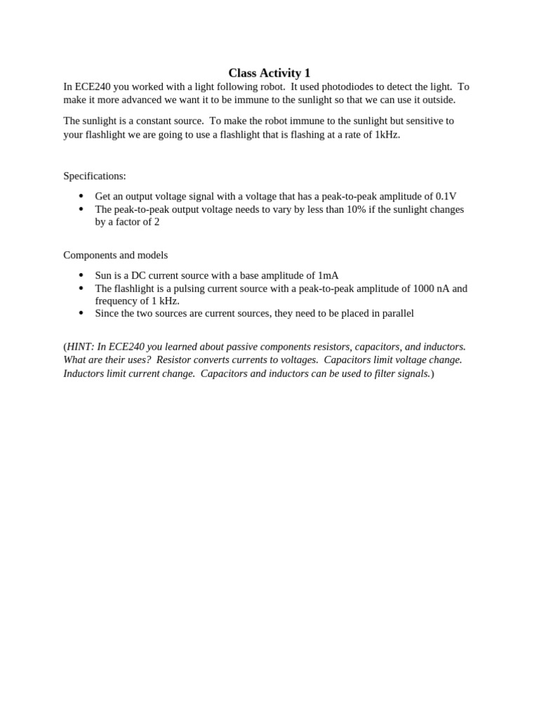 Class Activity 1 | PDF