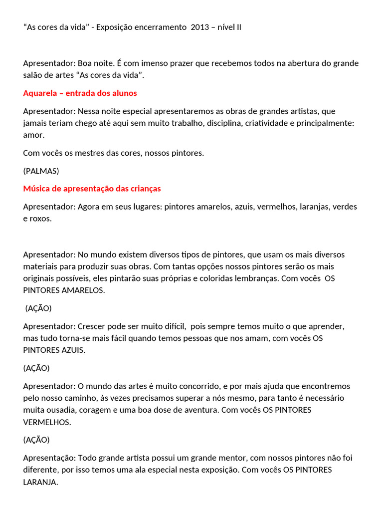 As Cores Da Vida | PDF | Cor | Arte