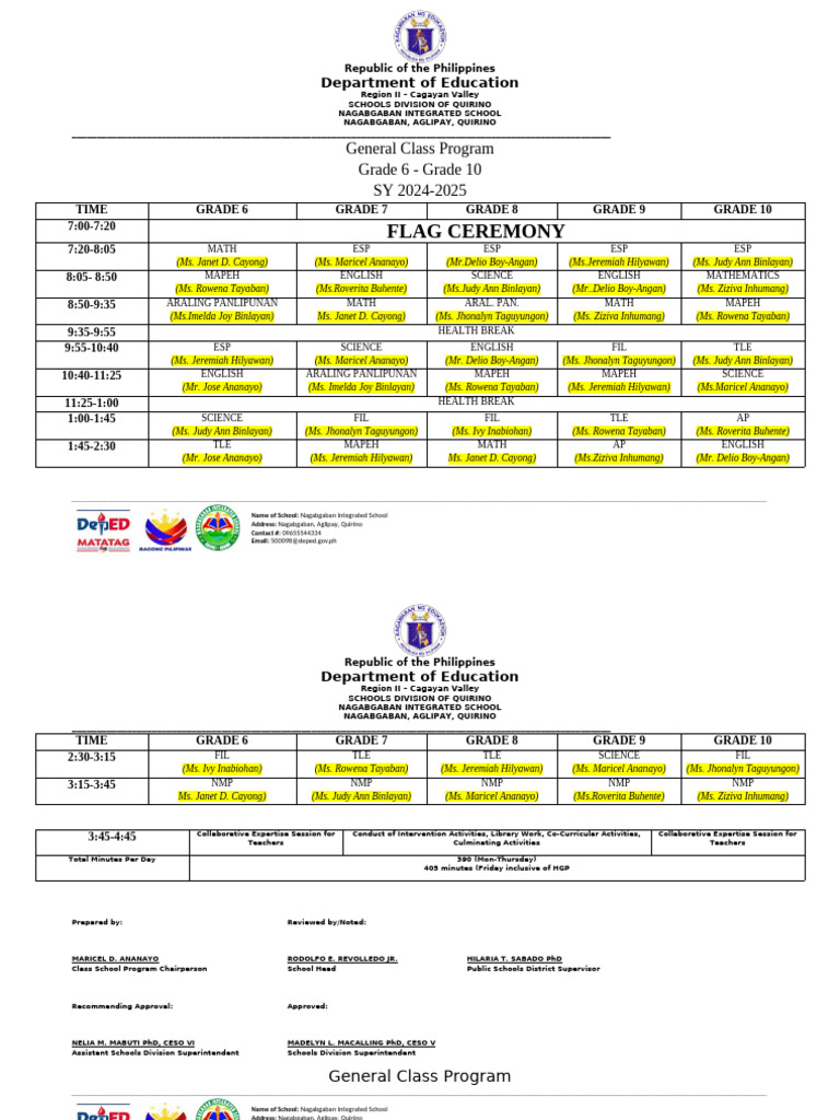 Gen - Class Matatag Template | PDF