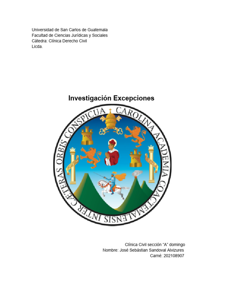 Tipos de Excepciones Clinica Civil | PDF | Ley procesal | Sentencia (ley)