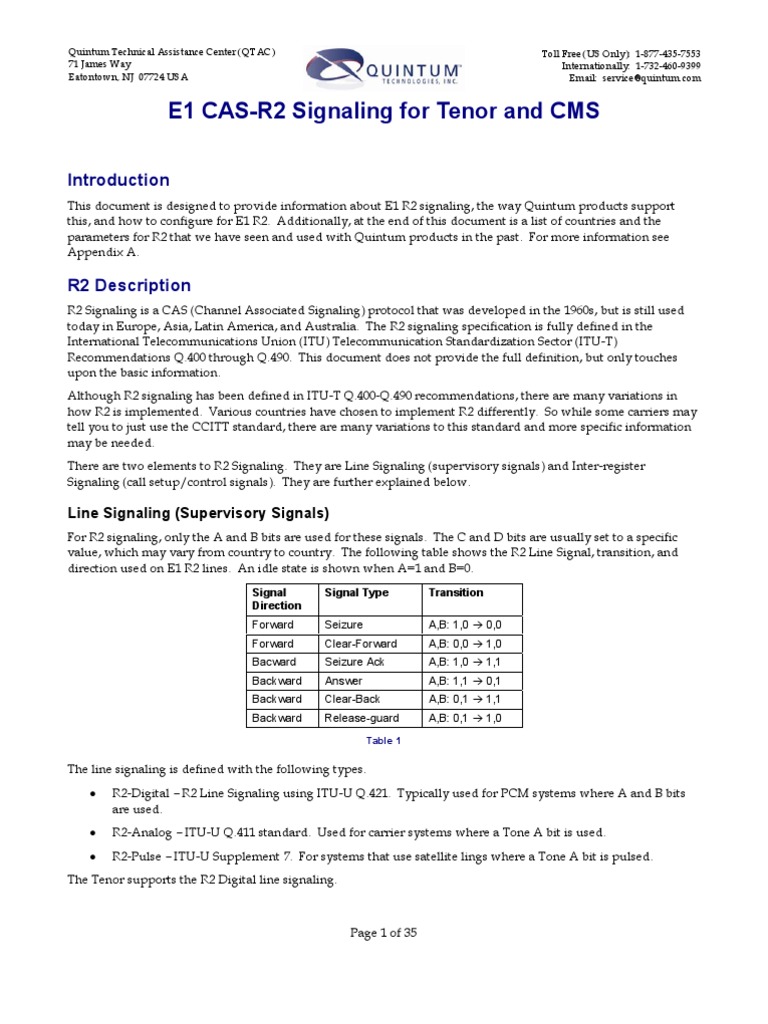 E1 R2 Information | PDF | Signaling (Telecommunications) | Itu T