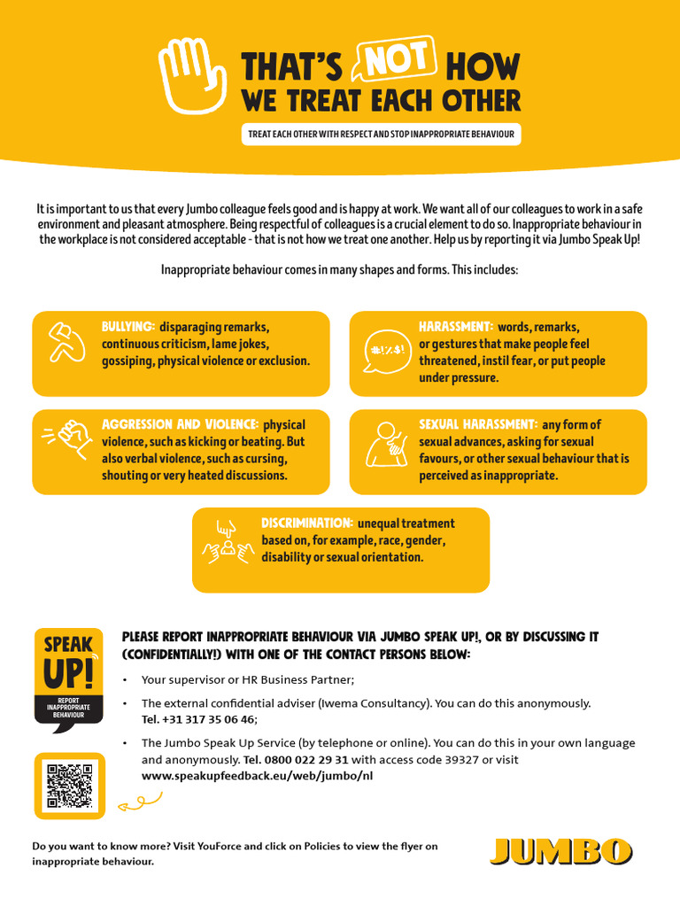 EN_Poster Inappropriate Behaviour 3 | PDF