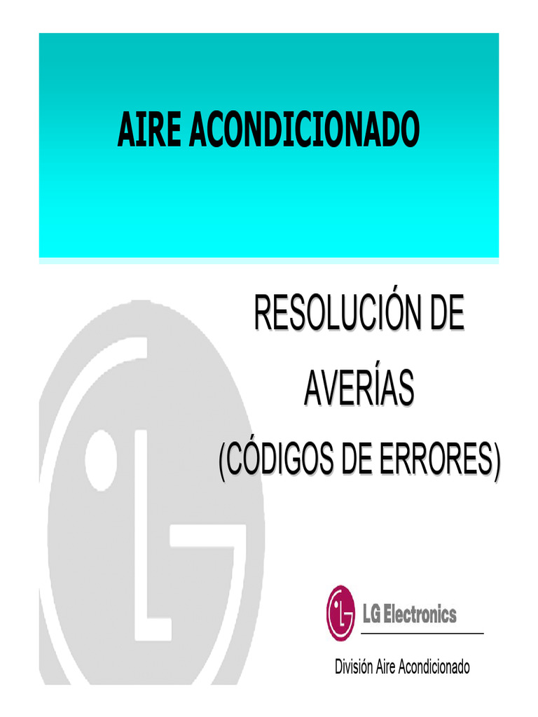 Codigos Errores LG | PDF