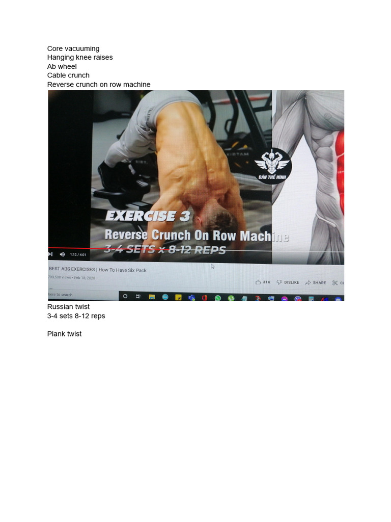 Core Exercises | PDF