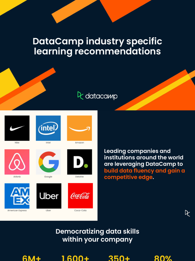 DataCamp Industry Specific Learning Recommendations | PDF