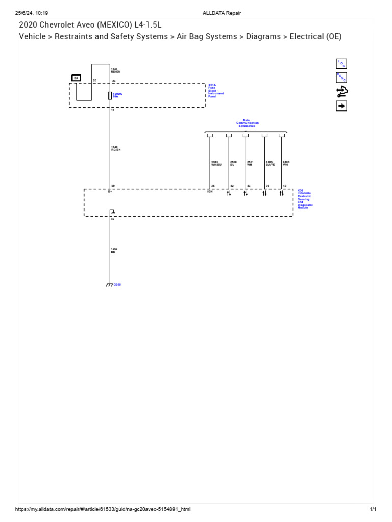 2020 Chev Aveo 1.5 Air Bag 1 | PDF
