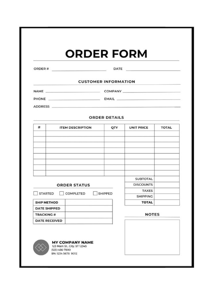 Order Form Template | PDF