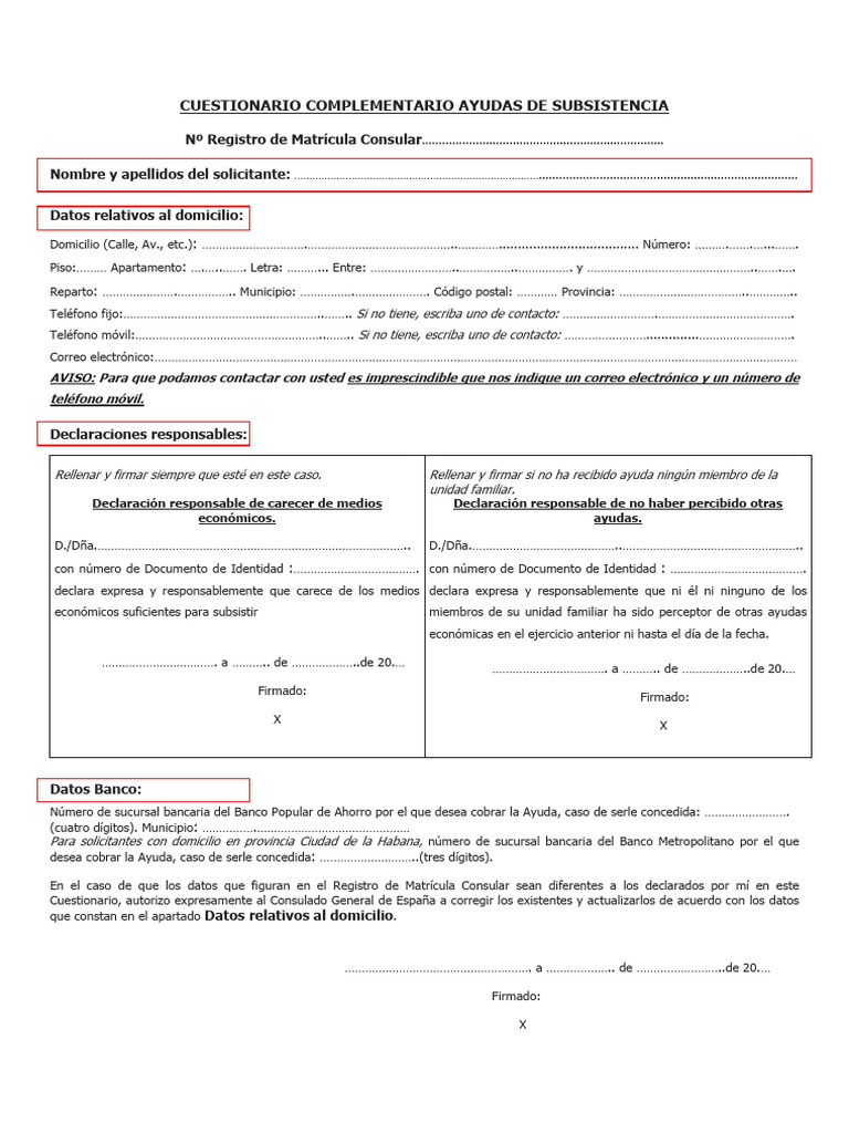 Planillas Ayuda 2024 | PDF
