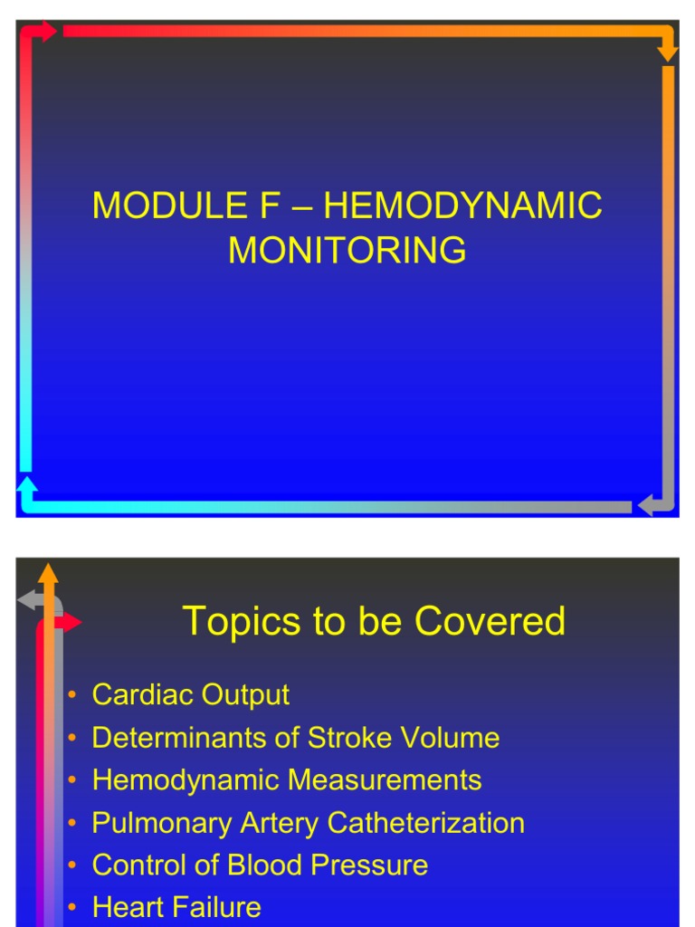 Hemodynamic Monitoring | PDF