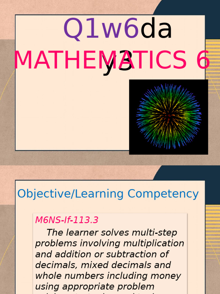 MATH 6_Q1_W6_DAY 3 | PDF