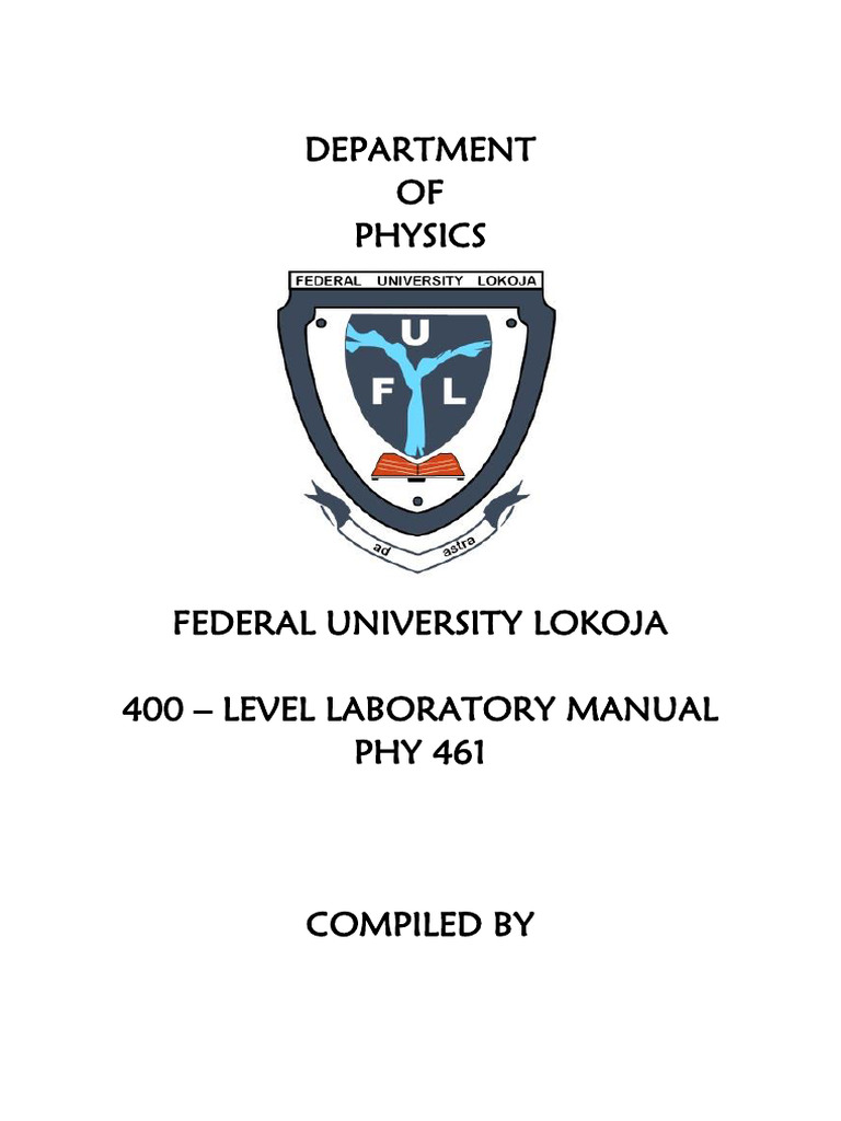 PHY 461 Manual For 2023 Set | PDF