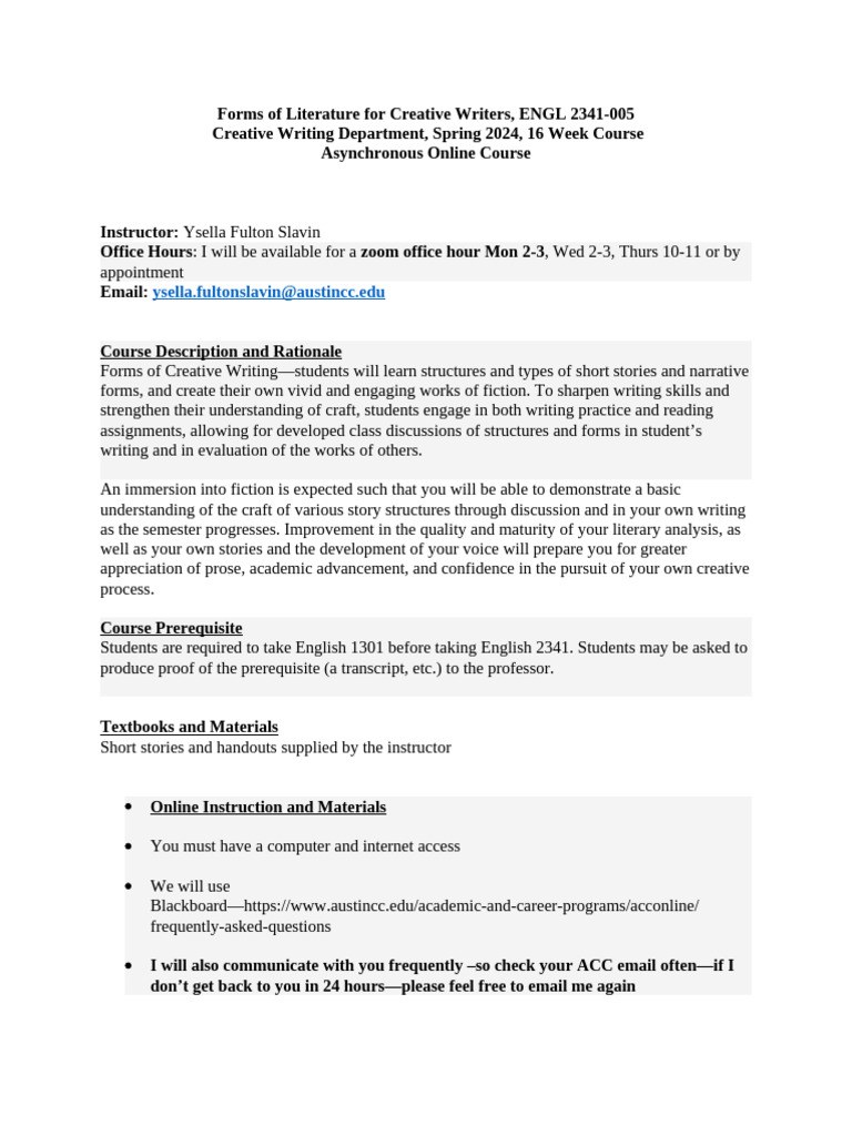 Formsof Literaturefor CW | PDF