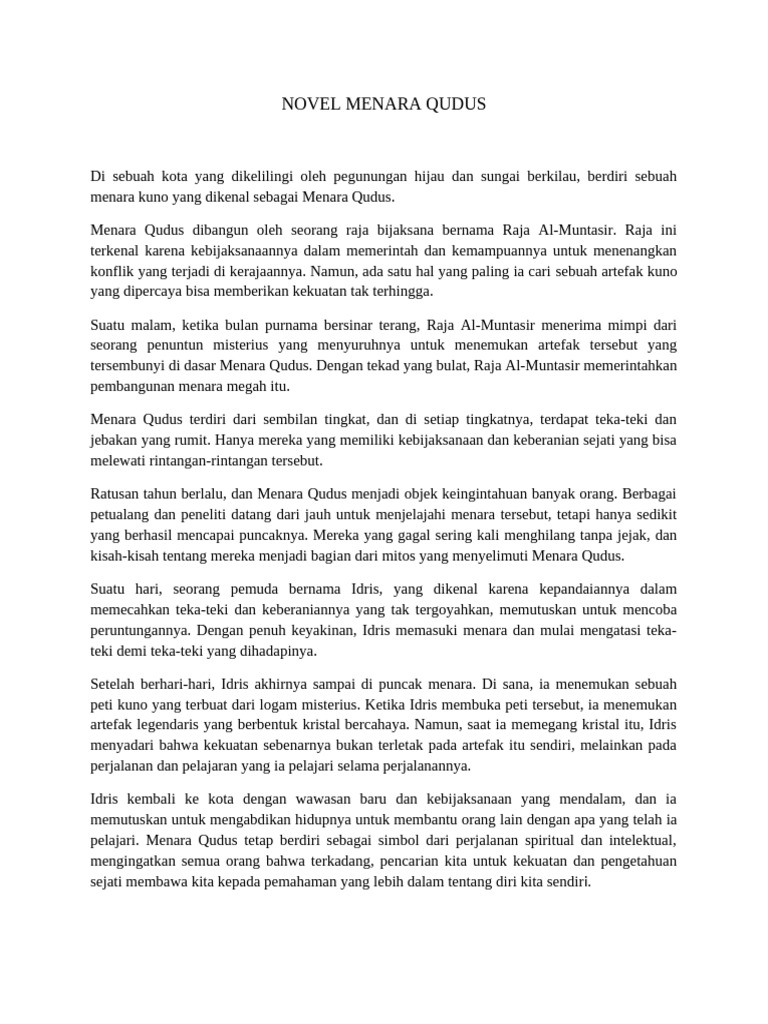 Novel Menara Kudus-2 | PDF