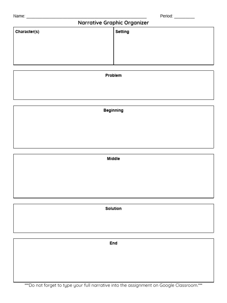 Narrative Graphic Organizer | PDF