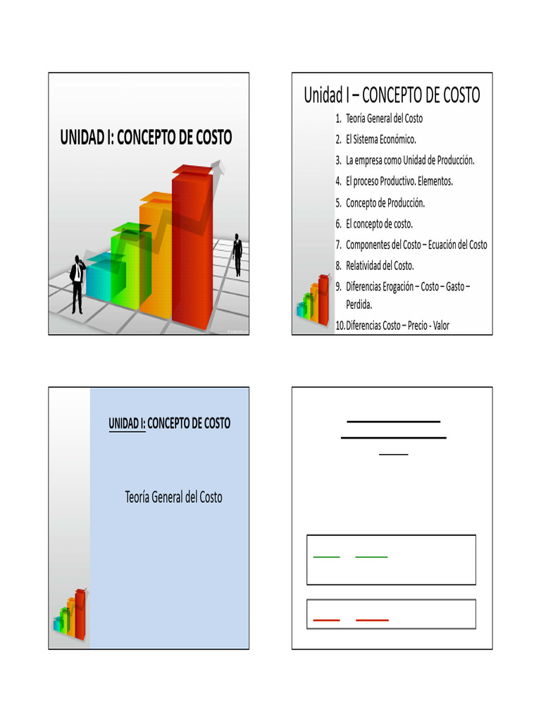 Costos Unidad I. Concepto de Costos | PDF | Bienes | Costo