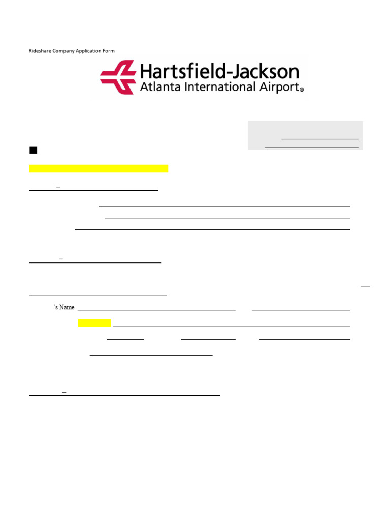 Rideshare Company Permit Application | PDF