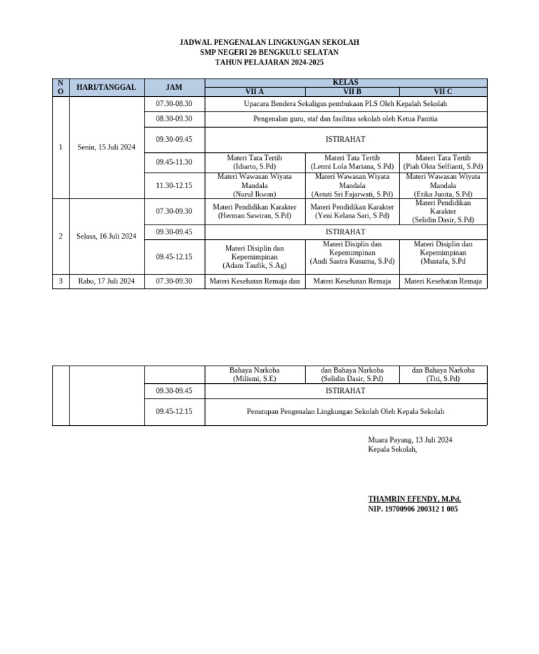Jadwal PLS 2024 | PDF