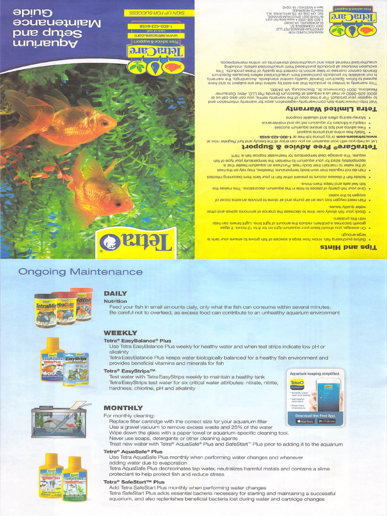 Aquarium Tetra Care Brochure | PDF