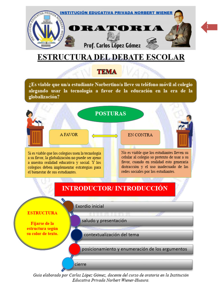 Estructura Del Debate Escolar | PDF