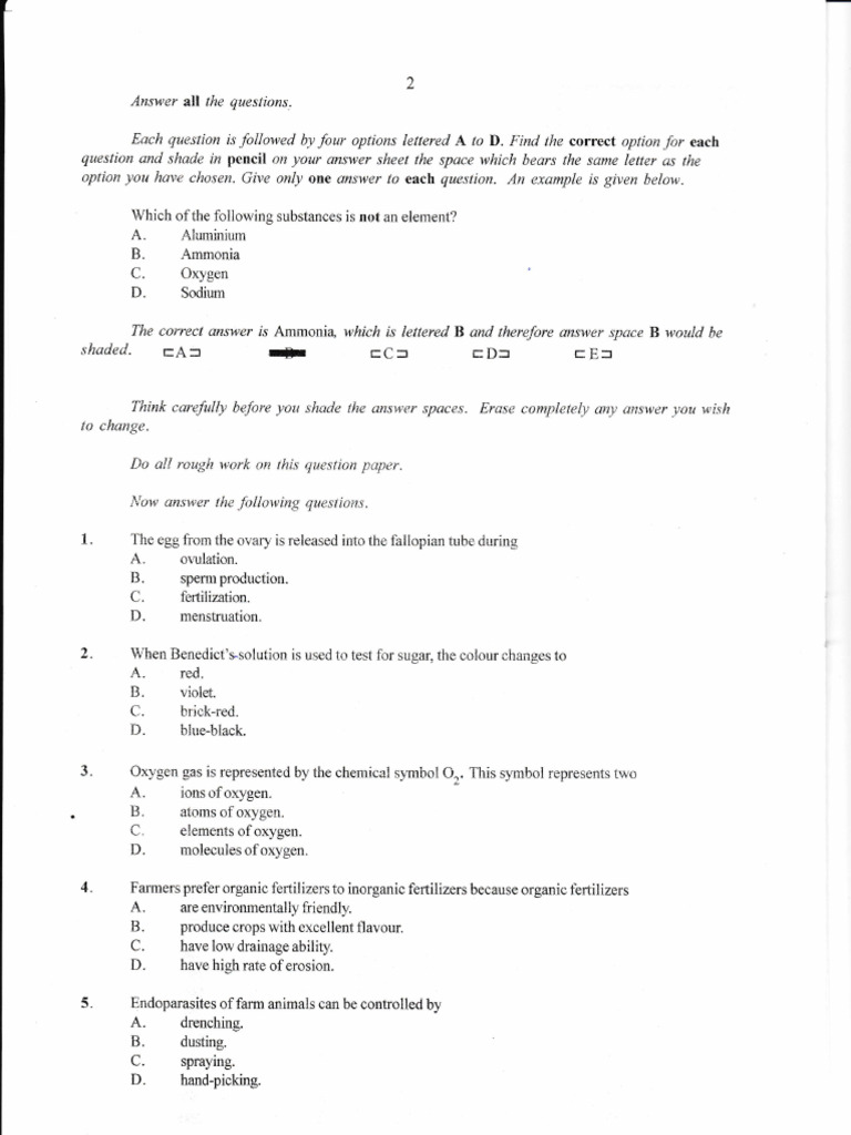 2021 Bece - Feb Integrated Science-1 | PDF