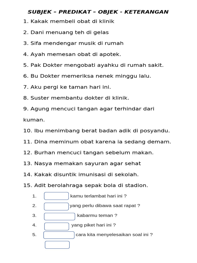 Bindo - Kalimat Spok | PDF